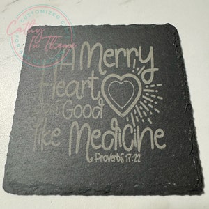 Set of 4 Coasters With Inspirational Bible Verses, Religious, Christian ...