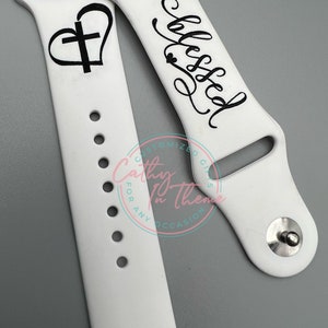 Blessed Watch Band With Heart and Cross - Etsy