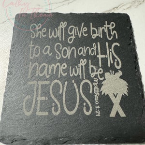 Set of 4 Coasters With Inspirational Bible Verses, Religious, Christian ...