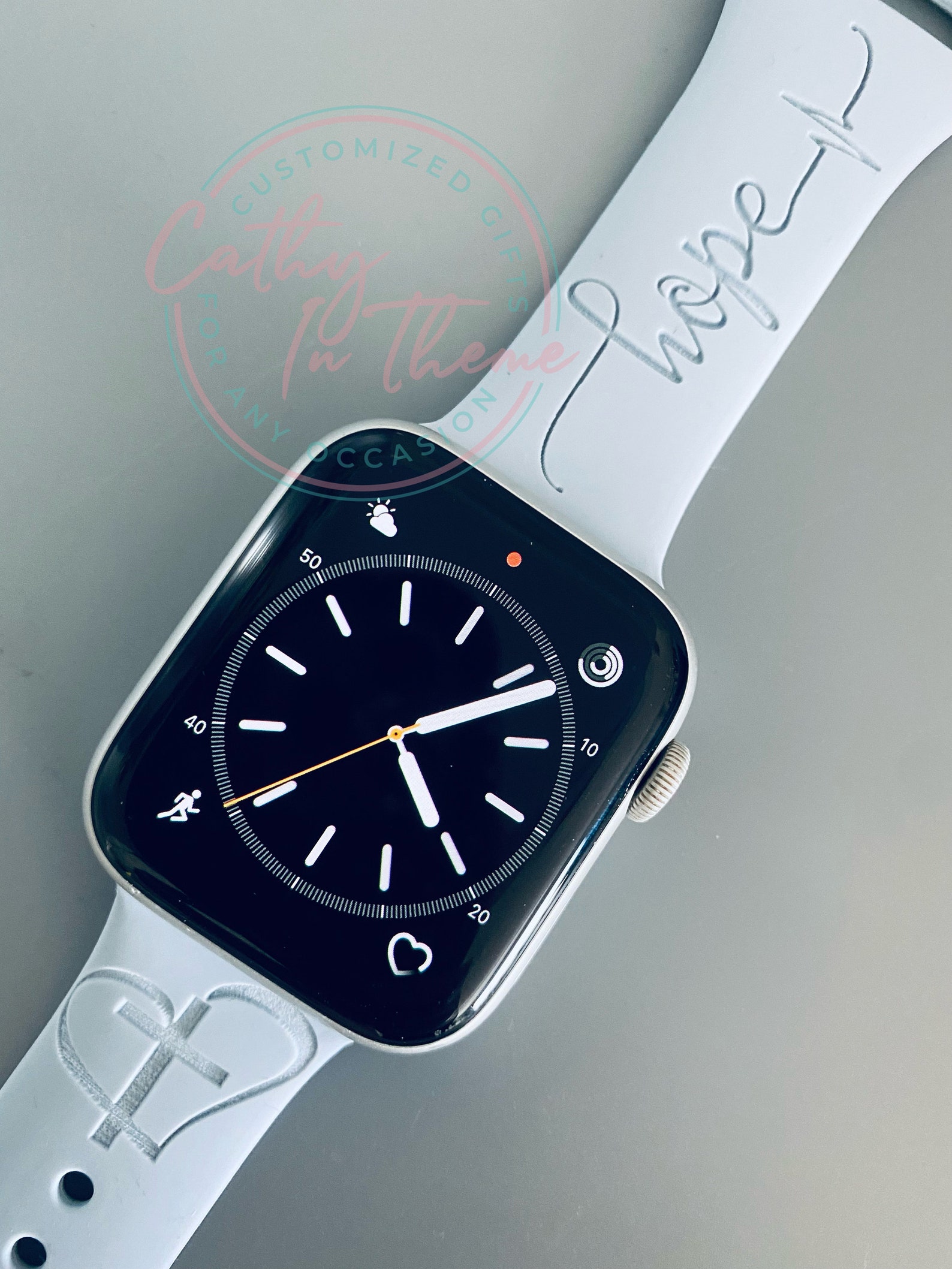 Hope Watch Band With Heart and Cross - Etsy