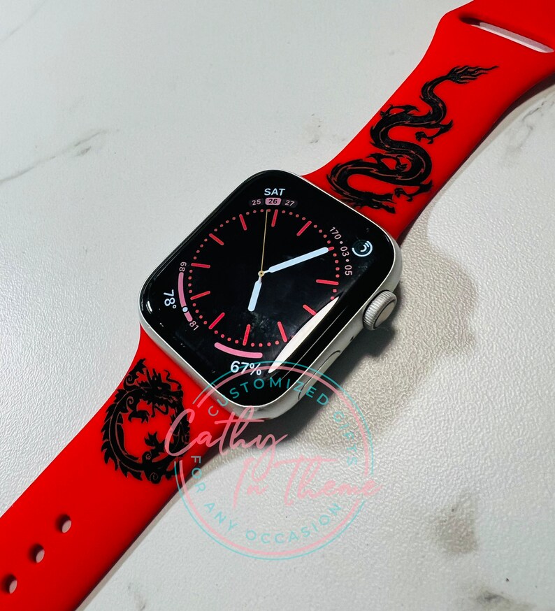 Snake Dragon Design Laser Engraved Watch Band - Etsy