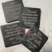 Set of 4 Coasters With Inspirational Bible Verses. Made of Slate Stone ...