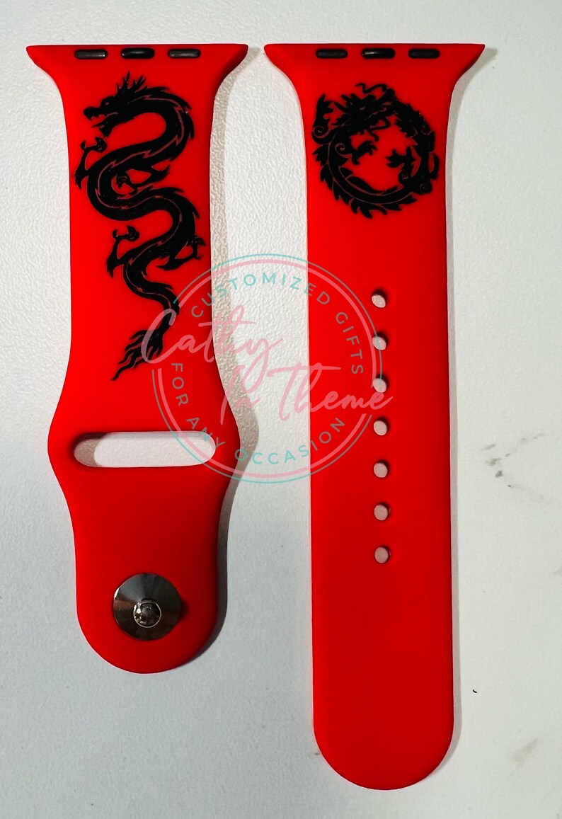Snake Dragon Design Laser Engraved Watch Band - Etsy