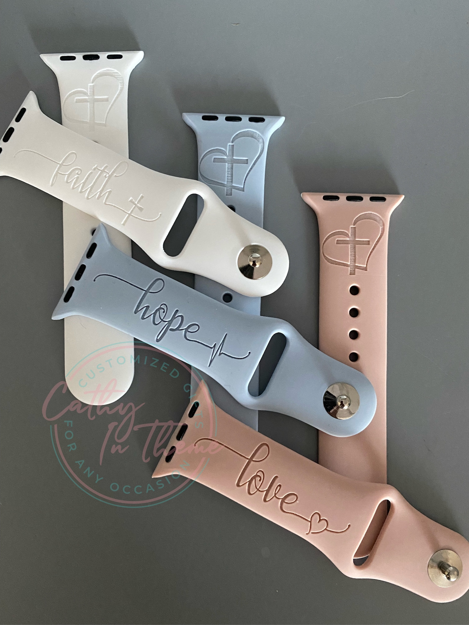 Hope Watch Band With Heart and Cross - Etsy