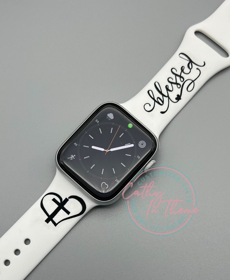 Blessed Watch Band With Heart and Cross - Etsy