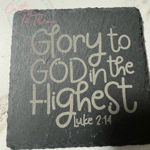 Set of 4 Coasters With Inspirational Bible Verses, Religious, Christian ...