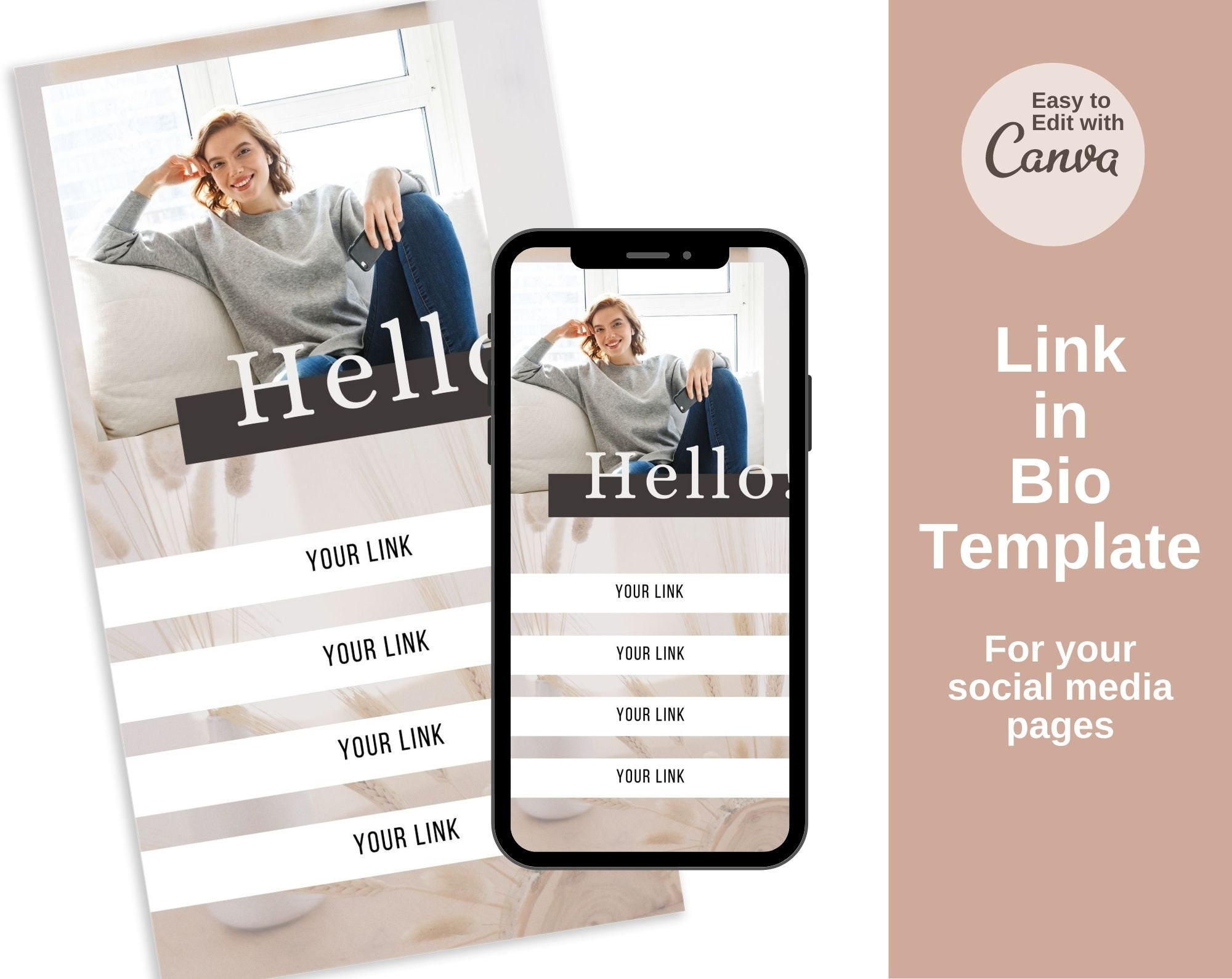 Paper & Party Supplies Bio Link Template Influencer Website Small ...