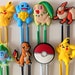 Pokemon Bookmark Paperclips X8 Pikachu Bulbasaur Charmander Squirtle ...