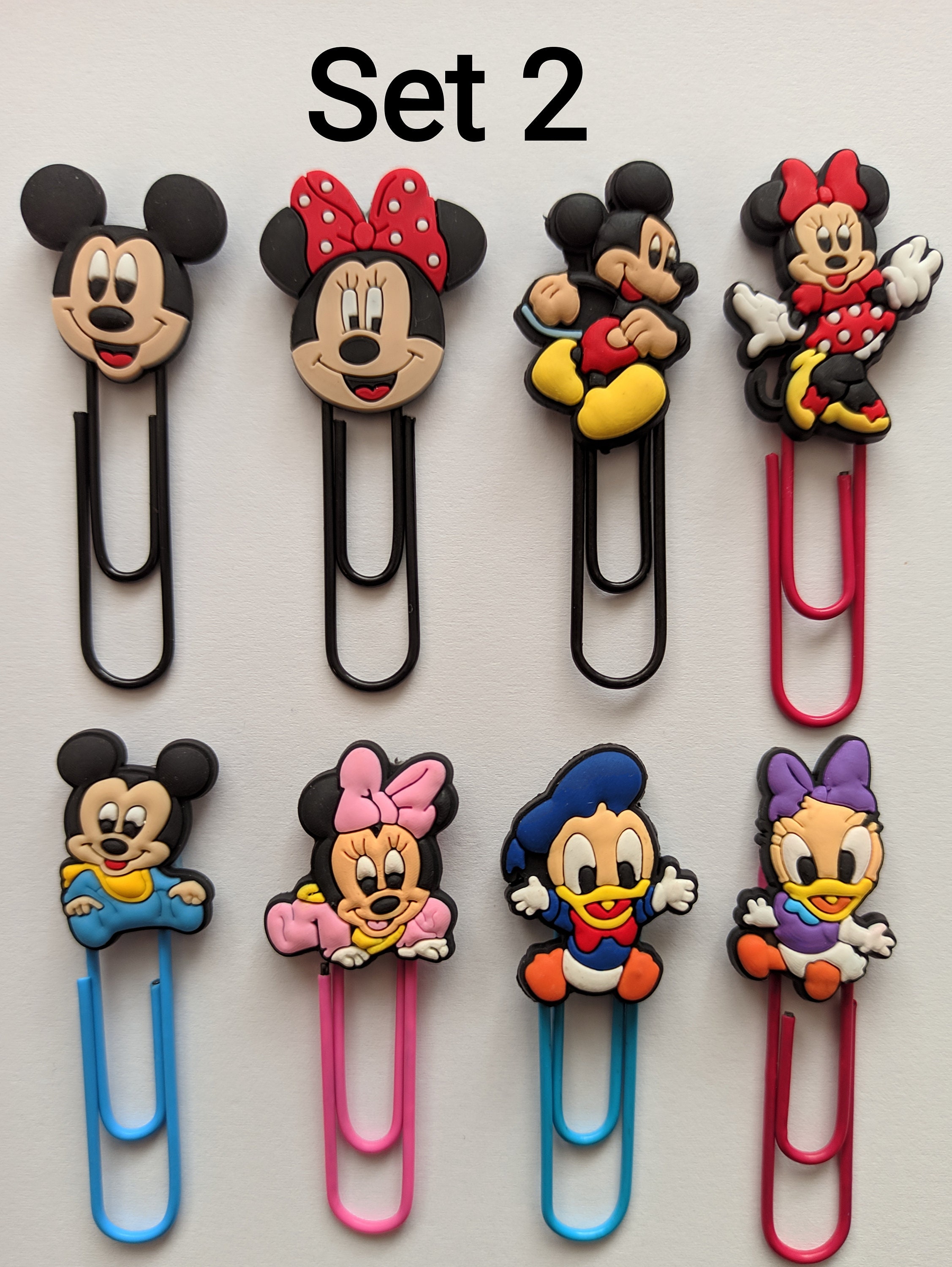 Disney Mickey Mouse Minnie Mouse Paperclips Bookmarks X8 Cute Birthday ...