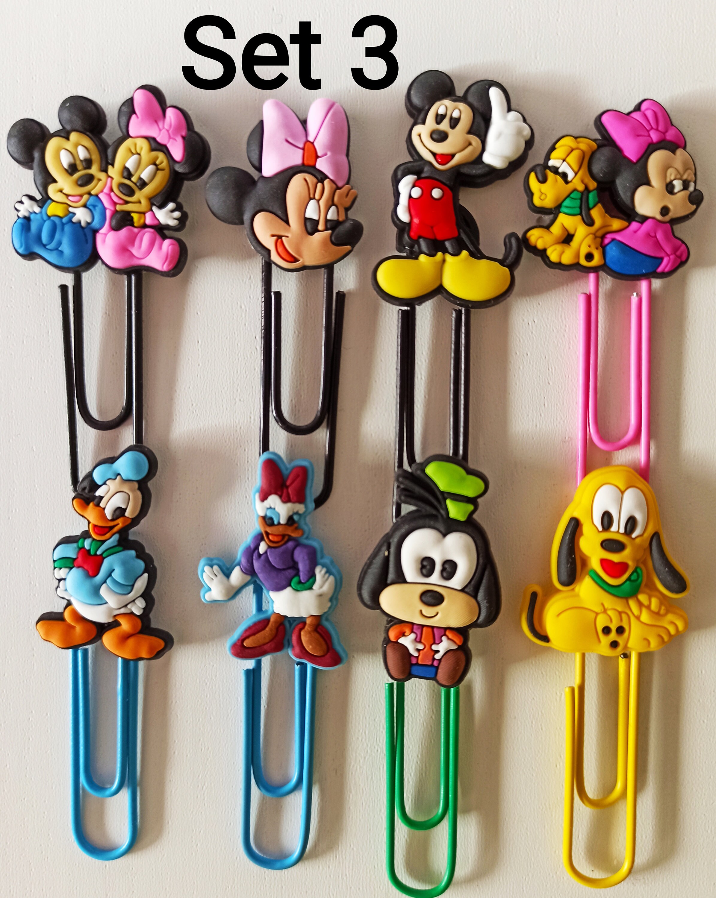 Disney Mickey Mouse Minnie Mouse Paperclips Bookmarks X8 Cute Birthday ...