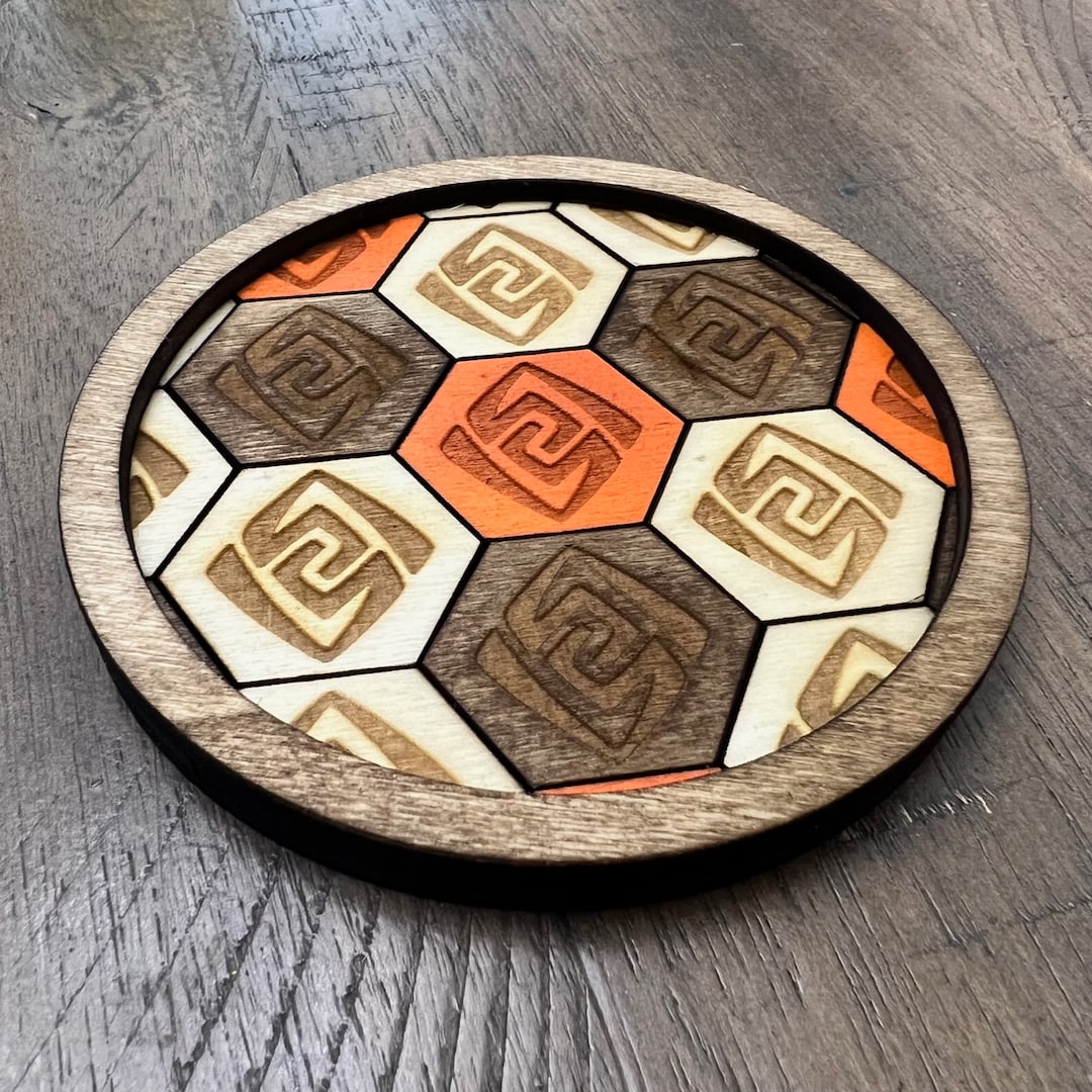 Geo Coaster DXF SVG Files Fo Laser Cutting - Etsy