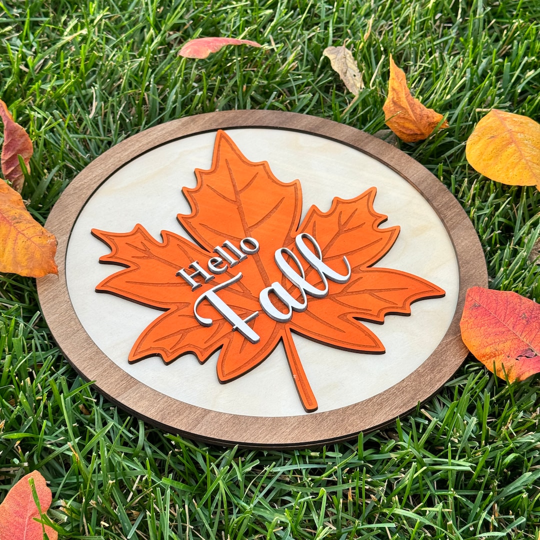 Fall Decor, Fall Sign, Fall Digital File, Leaf, DXF SVG Files for Laser ...