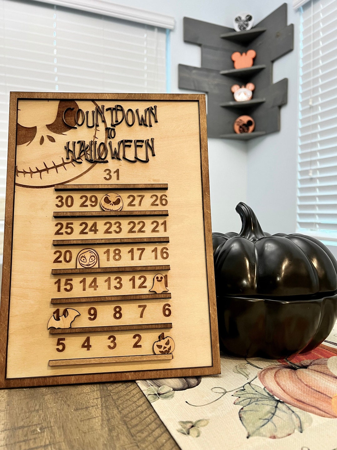 Countdown Sign, Halloween Countdown, NBC Countdown to Halloween, DXF ...