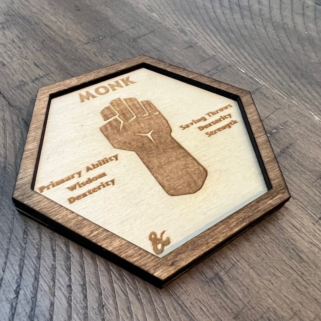 Monk Coaster DXF SVG Files Fo Laser Cutting - Etsy