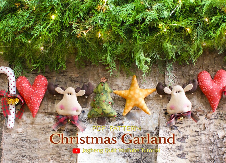 PDF Christmas Garland Sewing Pattern & Tutorialvideo in - Etsy