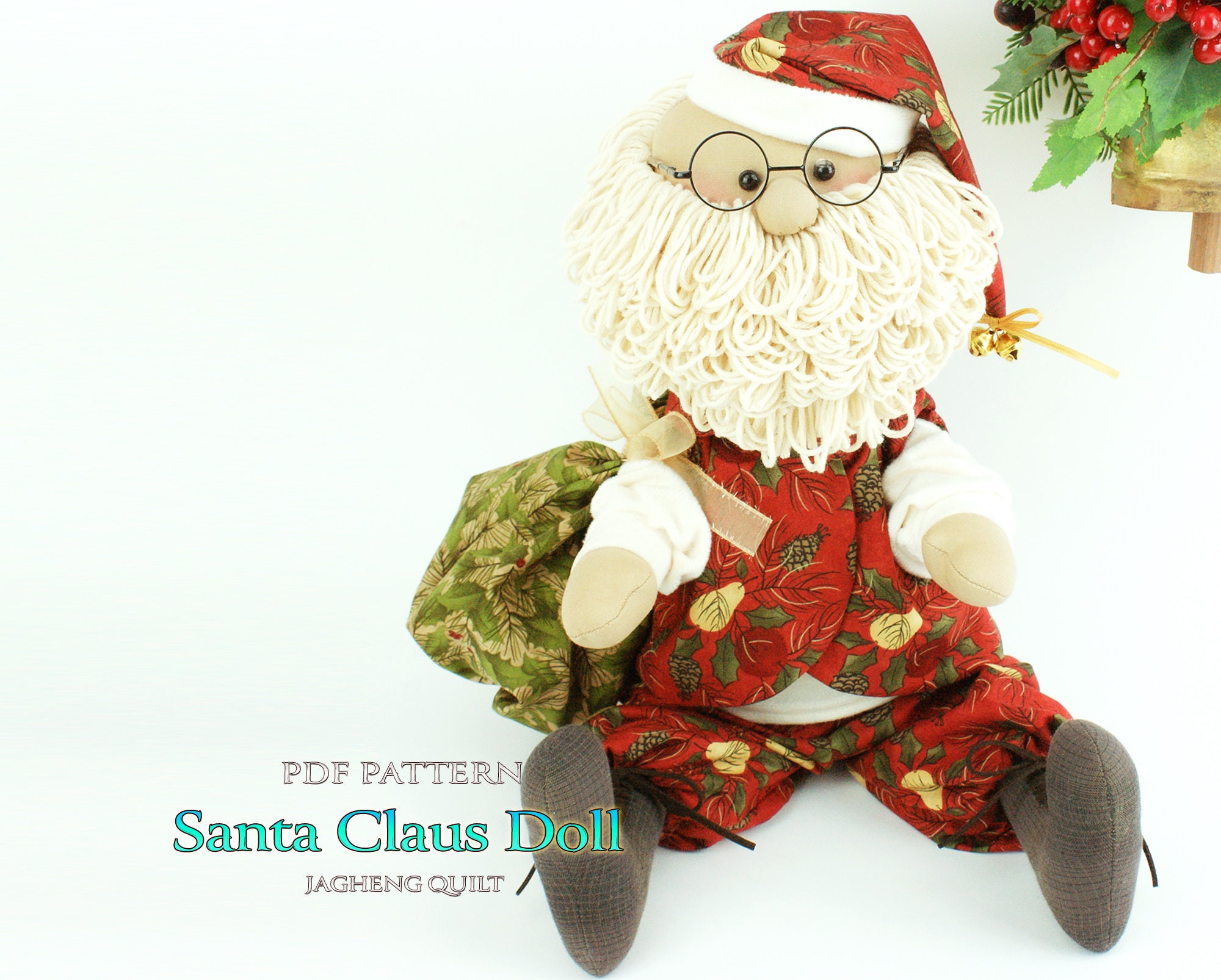 Santa Claus Doll : PDF Pattern & Color Photos,pdf Pattern WITHOUT ...