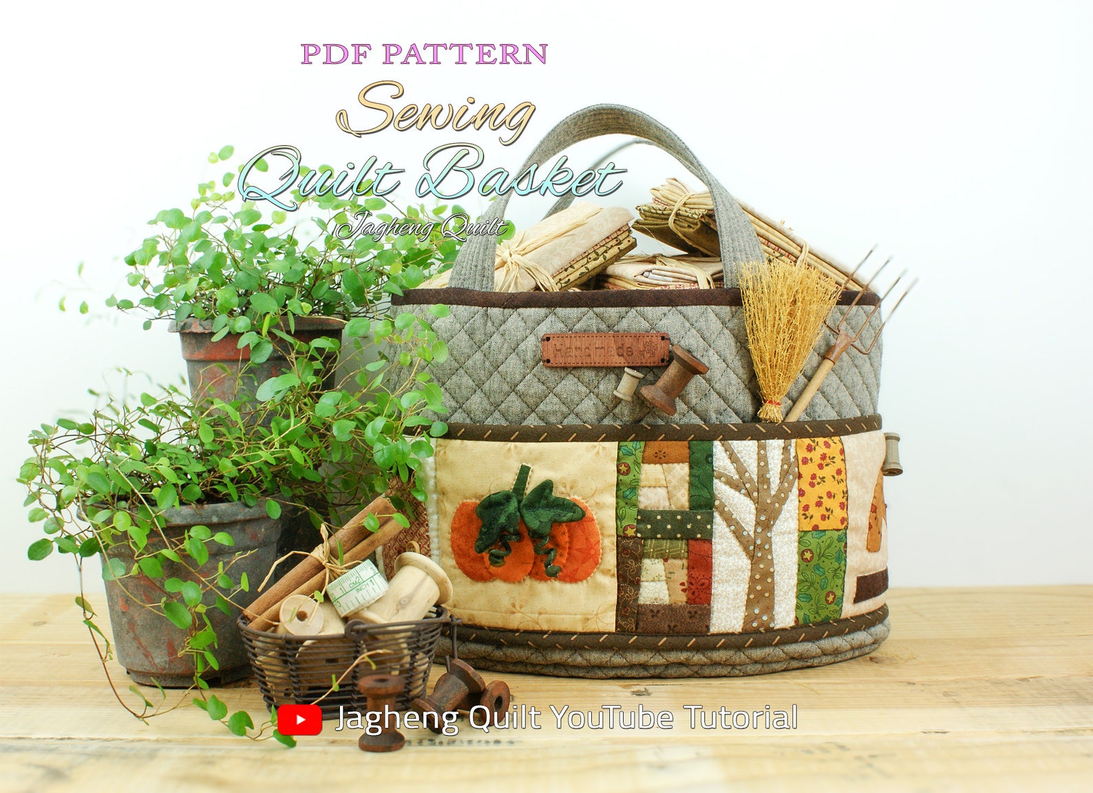 PDF Sewing Quilt Basket Pattern & Tutorial(video in Youtube) - Etsy