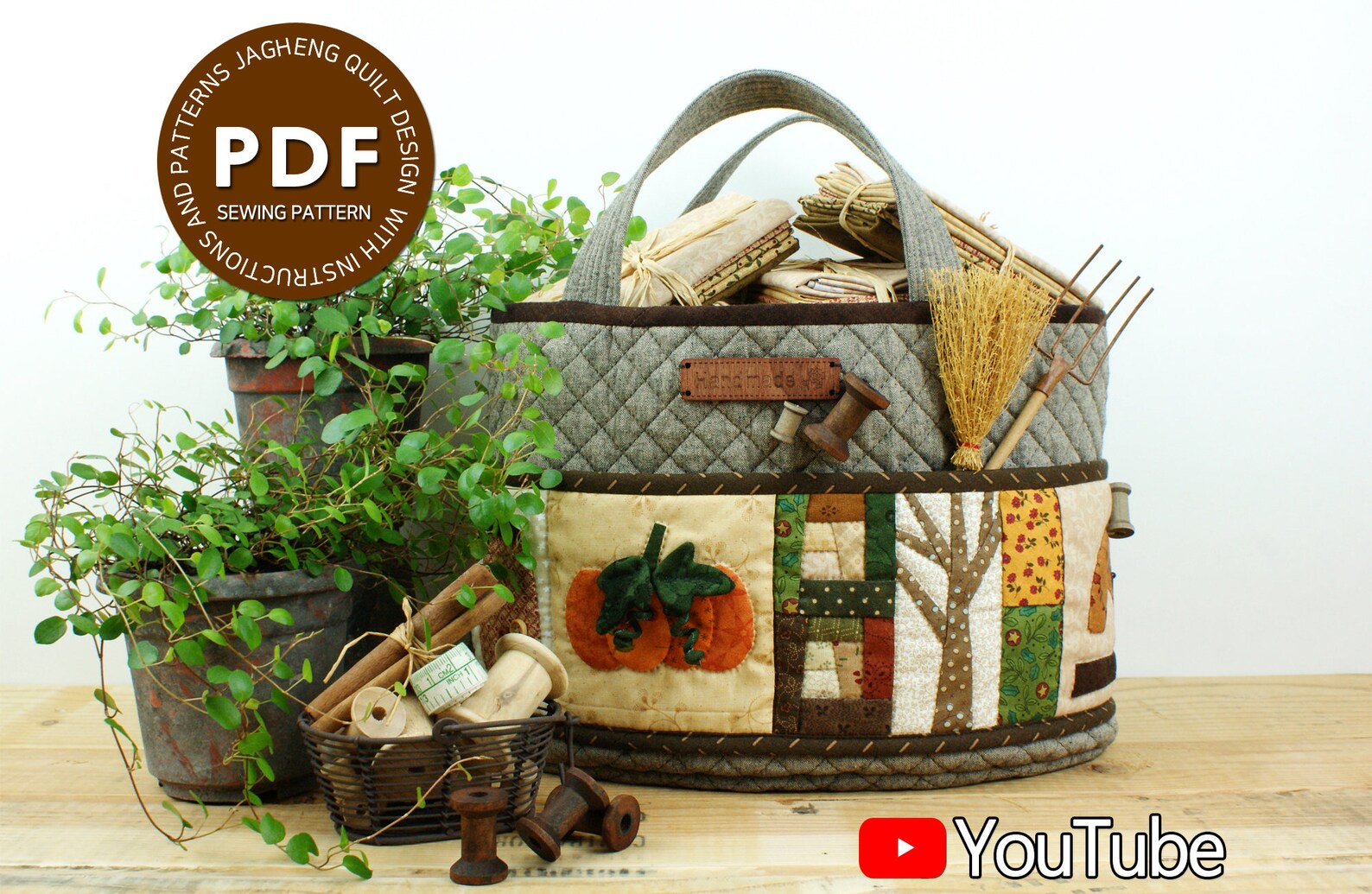 PDF Sewing Quilt Basket Pattern & Tutorialvideo in Youtube - Etsy