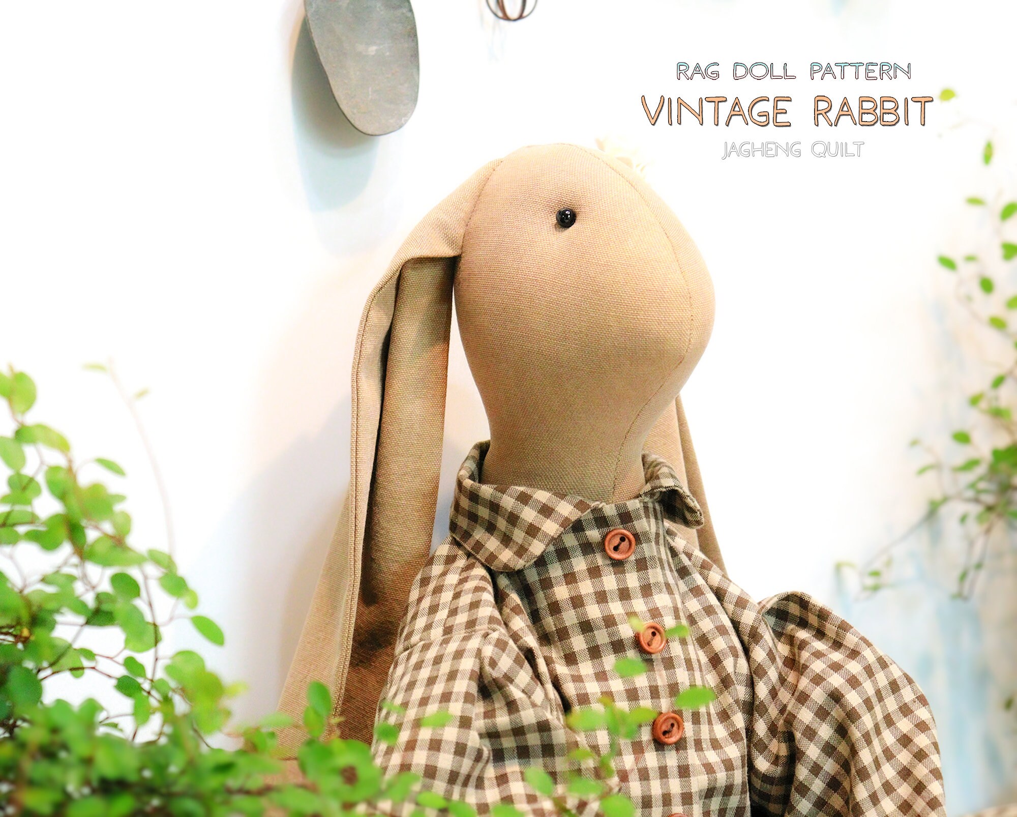 Vintage Rabbit Doll : PDF Pattern WITHOUT Written Instructions, See the ...