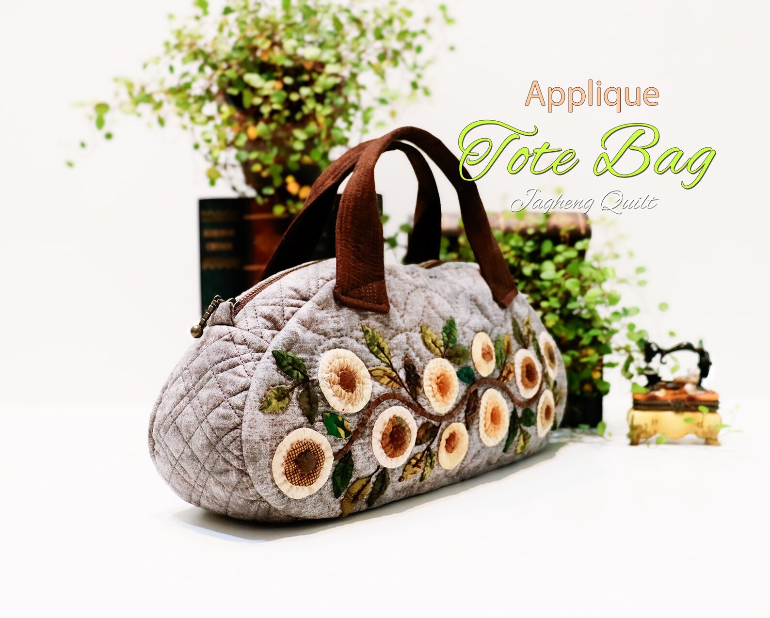 Applique Tote Bag PDF : PDF Pattern WITHOUT Written Instructions, See ...