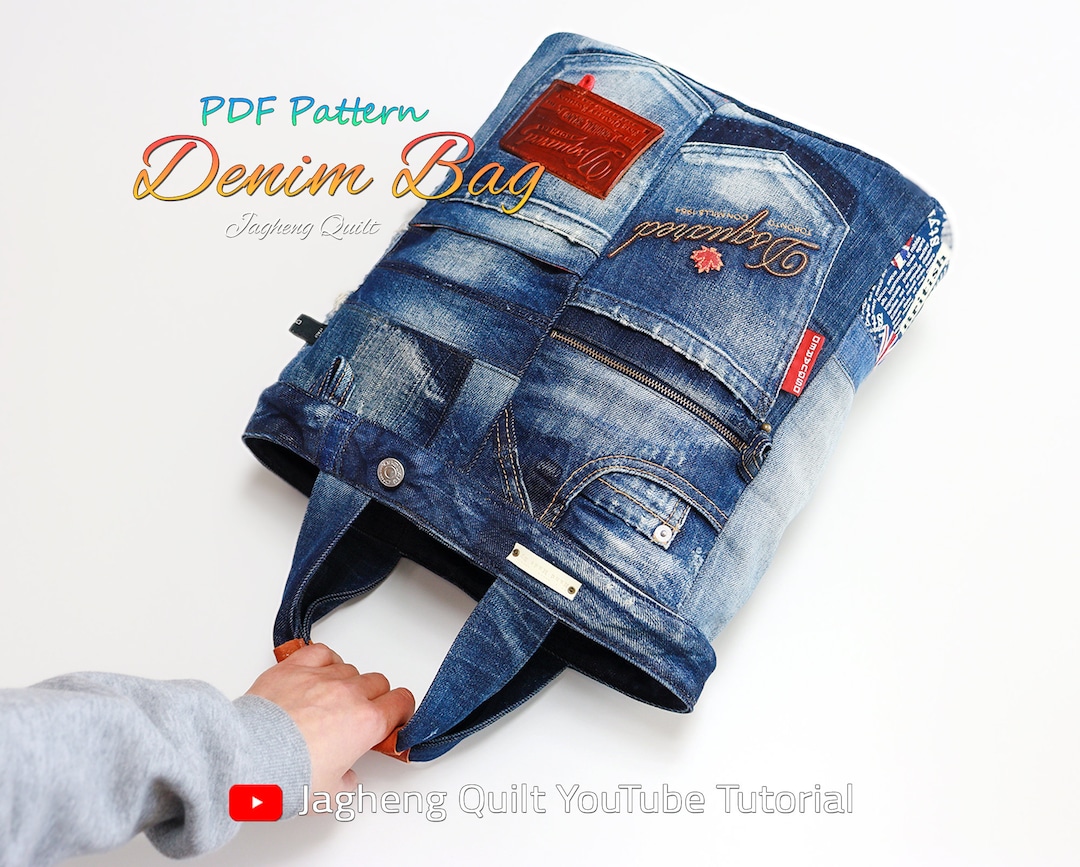 Stylish Denim Bag : PDF Pattern WITHOUT Written Instructions, See the ...