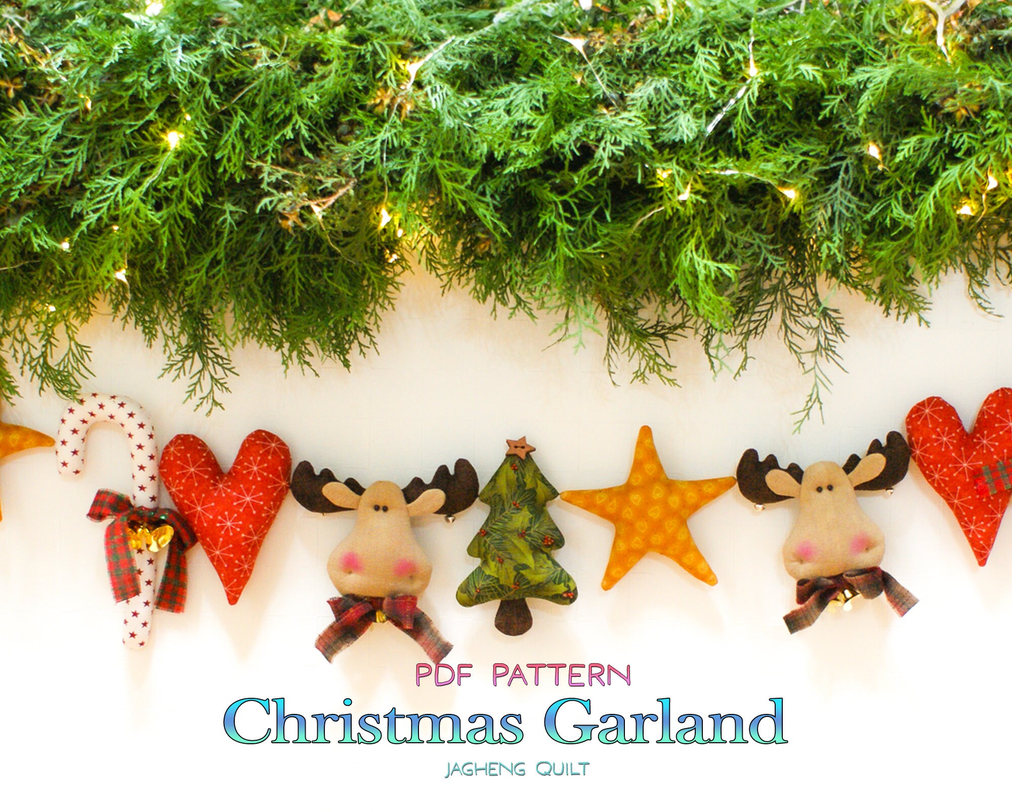 PDF Christmas Garland Sewing Pattern & Tutorial(video in Youtube) - Etsy