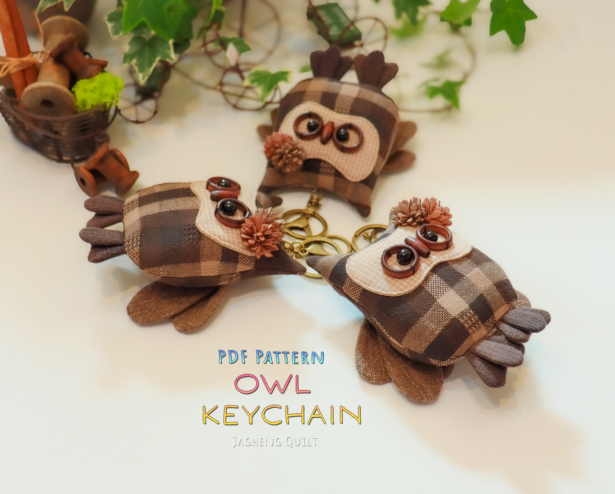 PDF Owl Keychain Pattern & Tutorial(video in Youtube) - Etsy