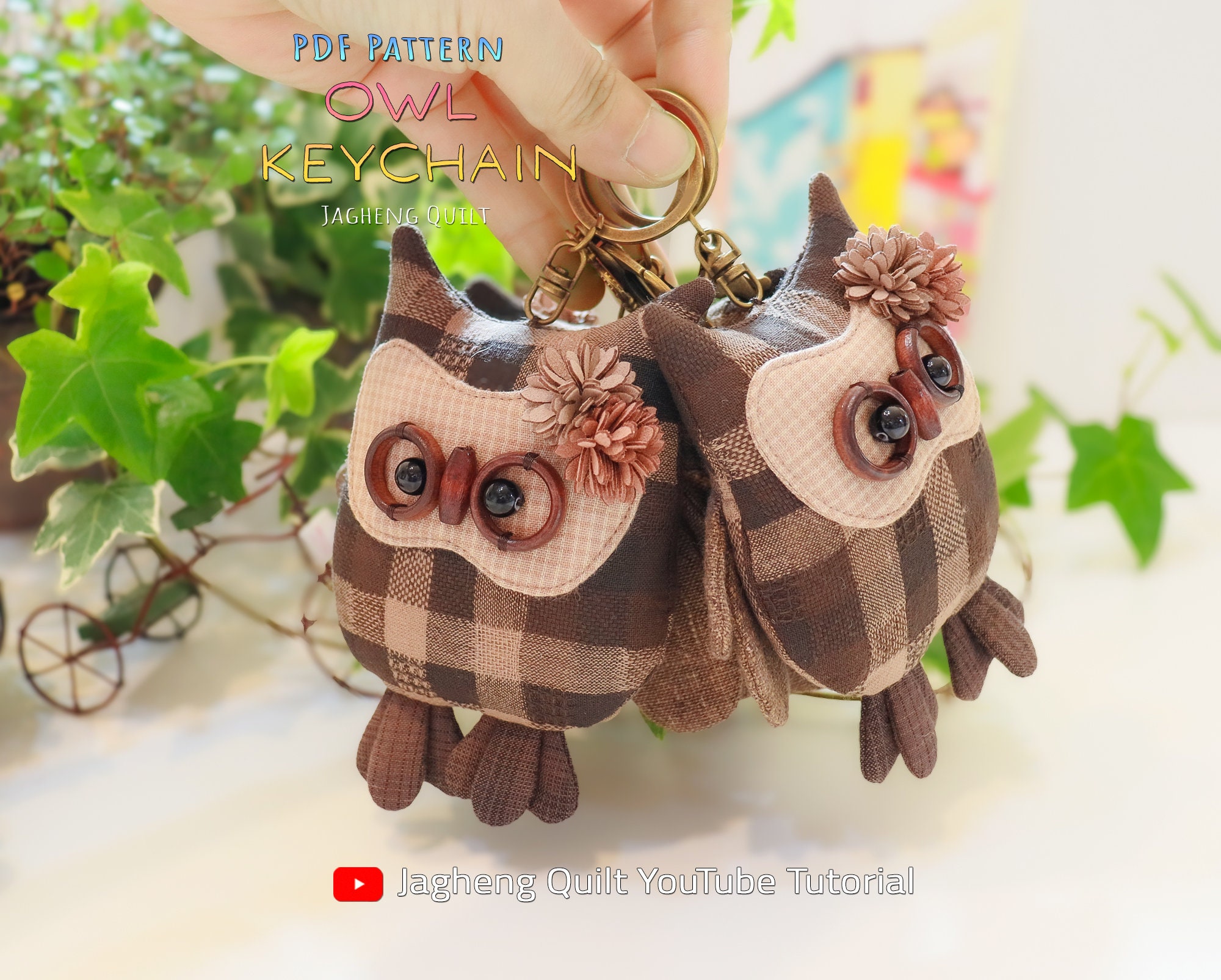 PDF Owl Keychain Pattern & Tutorial(video in Youtube) - Etsy