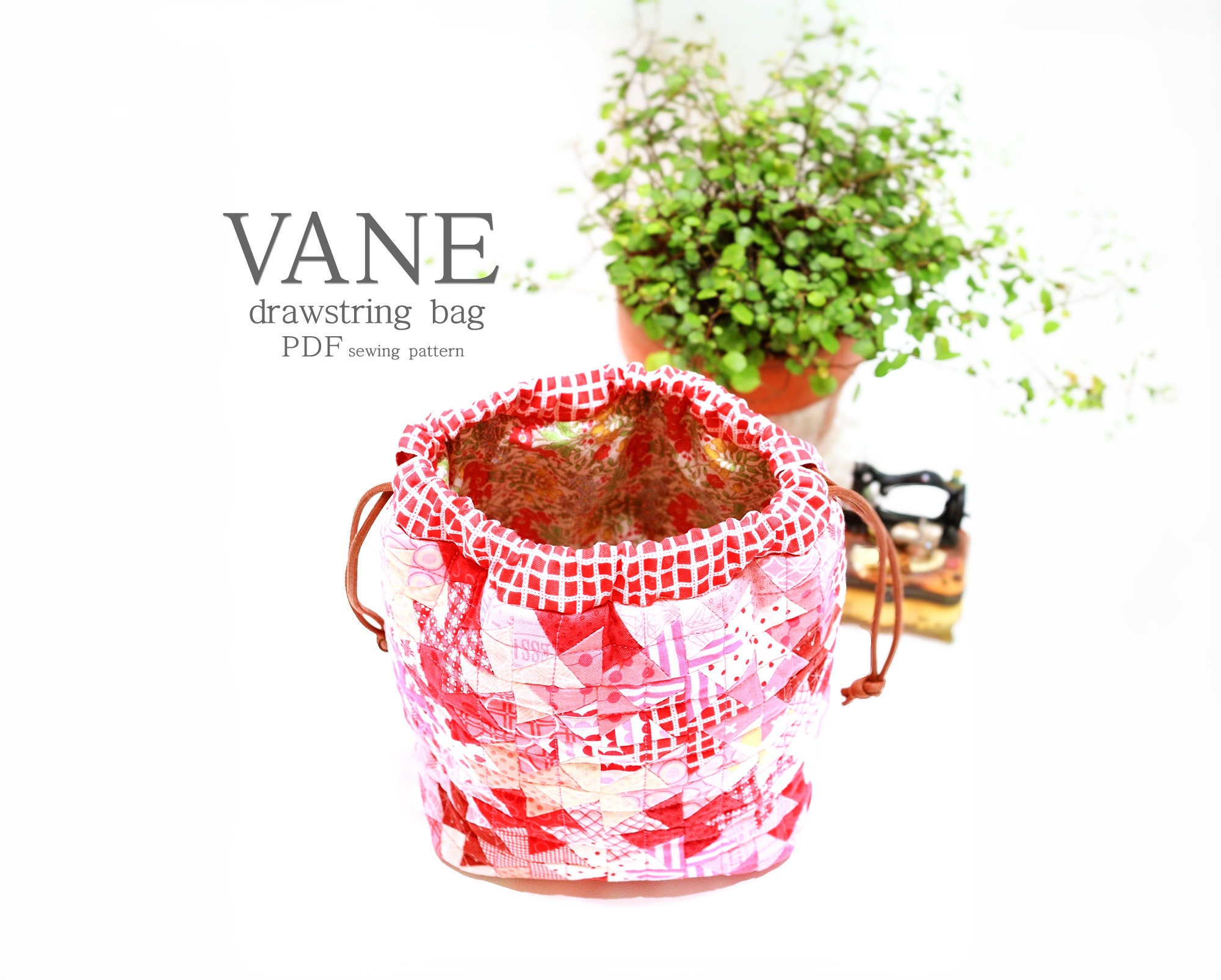 Drawstring Patchwork Bag Pdf Pattern Without Written Instructions See The Video Tutorial On