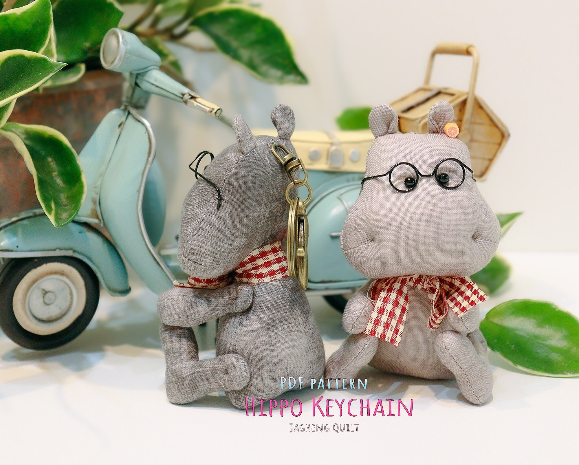 Hippo Keychain PDF : PDF Pattern WITHOUT Written Instructions, See the ...