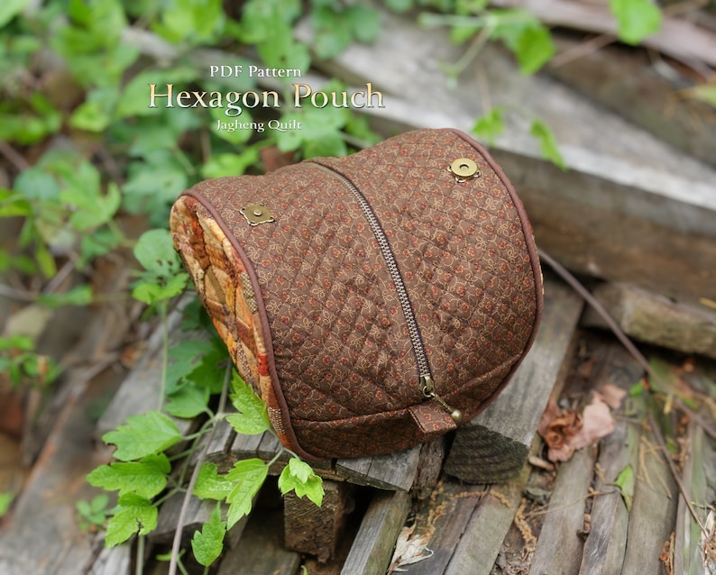 Hexagon Patchwork Pouch PDF Pattern & Tutorial(video in Youtube) - Etsy