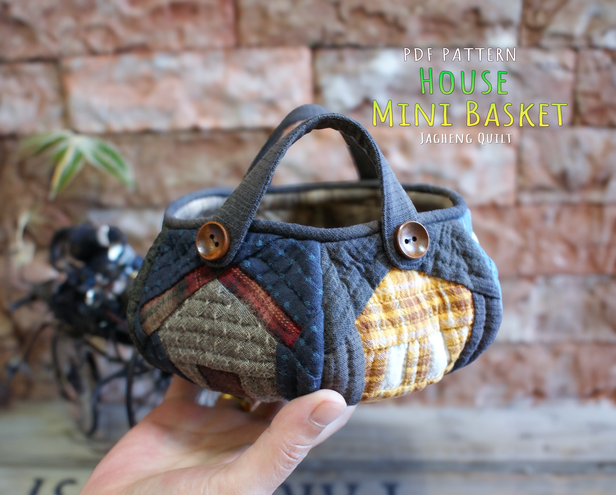 PDF House Mini Basket Pattern & Tutorialvideo in Youtube - Etsy