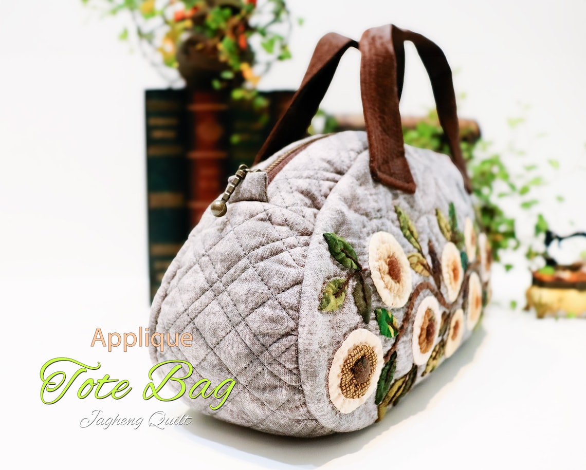 Applique Tote Bag PDF : PDF Pattern WITHOUT Written Instructions, See ...