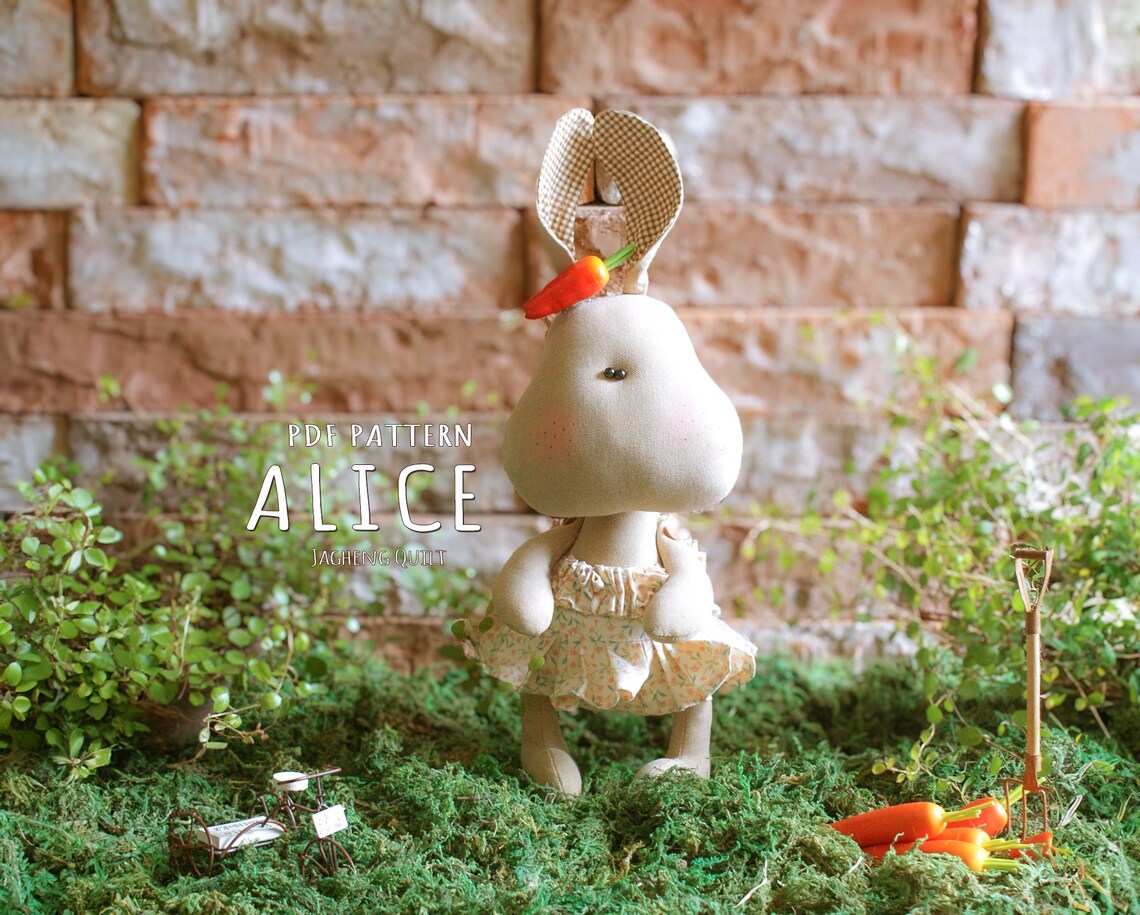 Bunny Doll ALICE : PDF Pattern & Tutorial see the Video Tutorial on ...