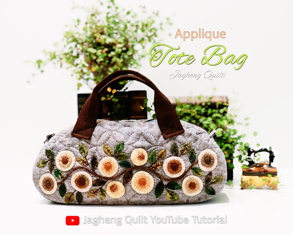 Applique Tote Bag PDF : PDF Pattern WITHOUT Written Instructions, See ...