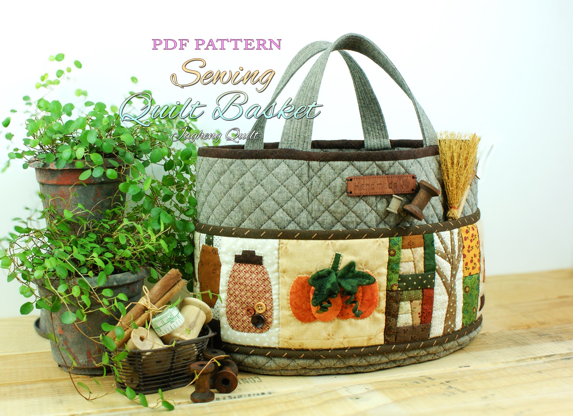 PDF Sewing Quilt Basket Pattern & Tutorialvideo in Youtube - Etsy