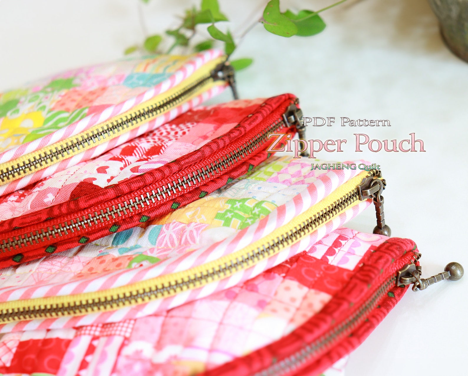 Zipper Pouch : PDF Pattern WITHOUT Written Instructions, See the Video ...