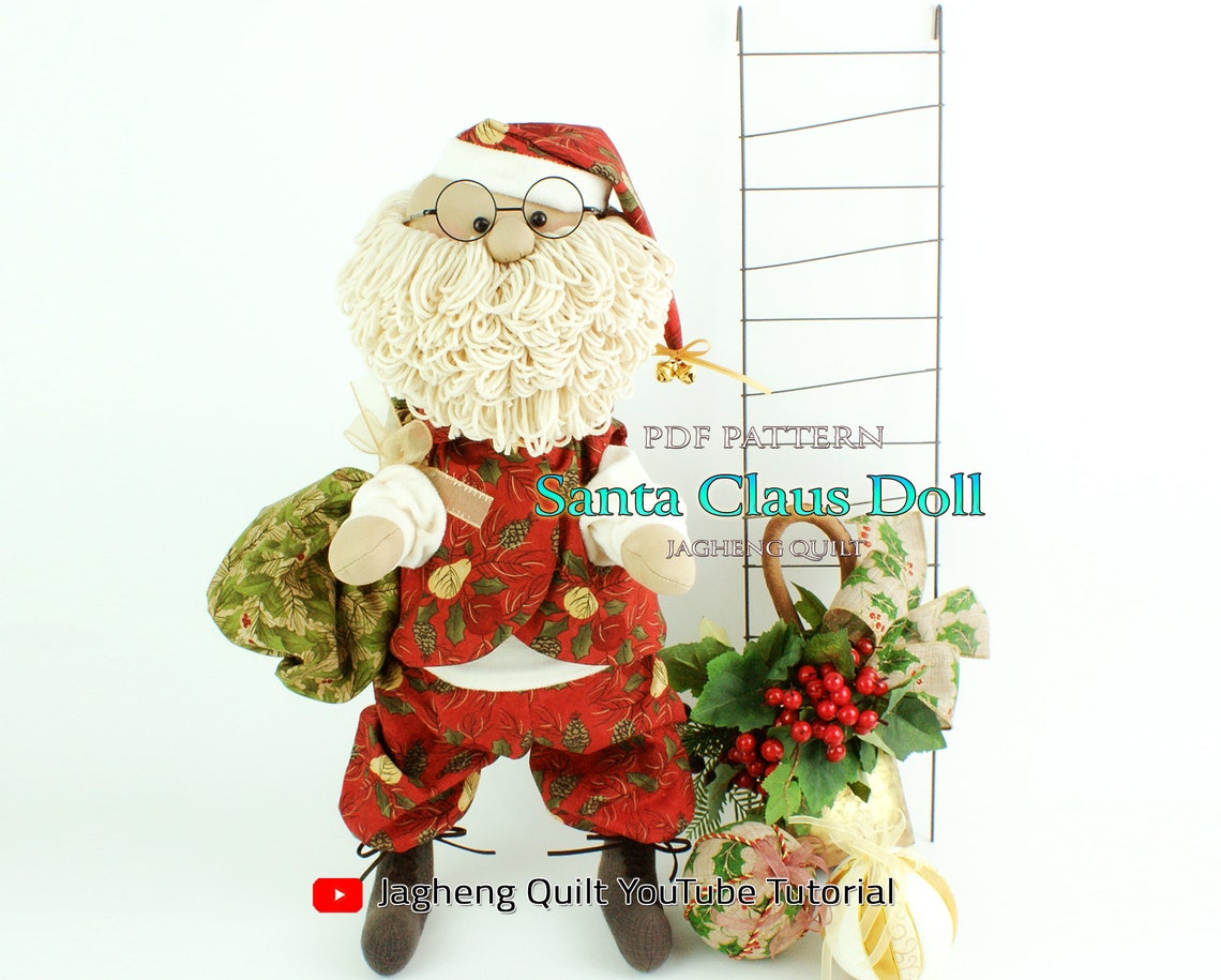 Santa Claus Doll : PDF Pattern & Color Photos,pdf Pattern WITHOUT ...
