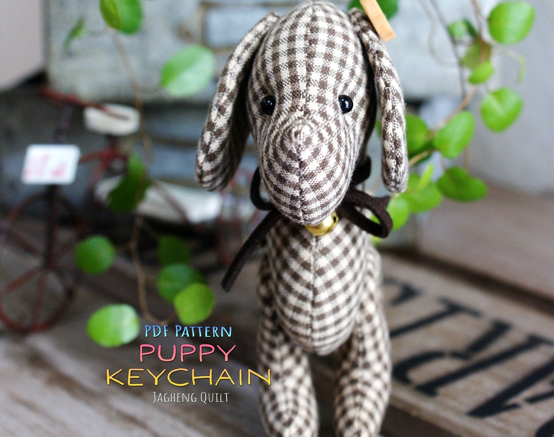PDF Puppy Keychain Pattern & Tutorial video in Youtube - Etsy