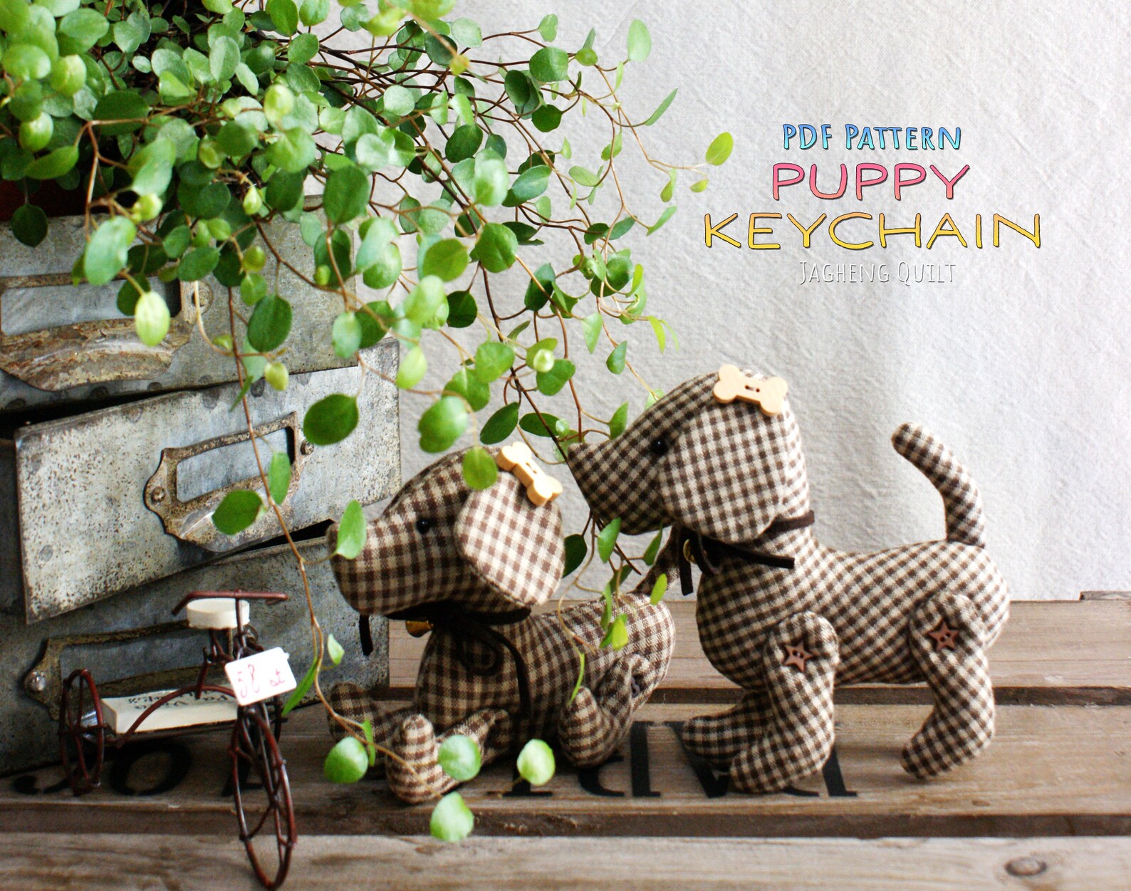 PDF Puppy Keychain Pattern & Tutorial video in Youtube - Etsy