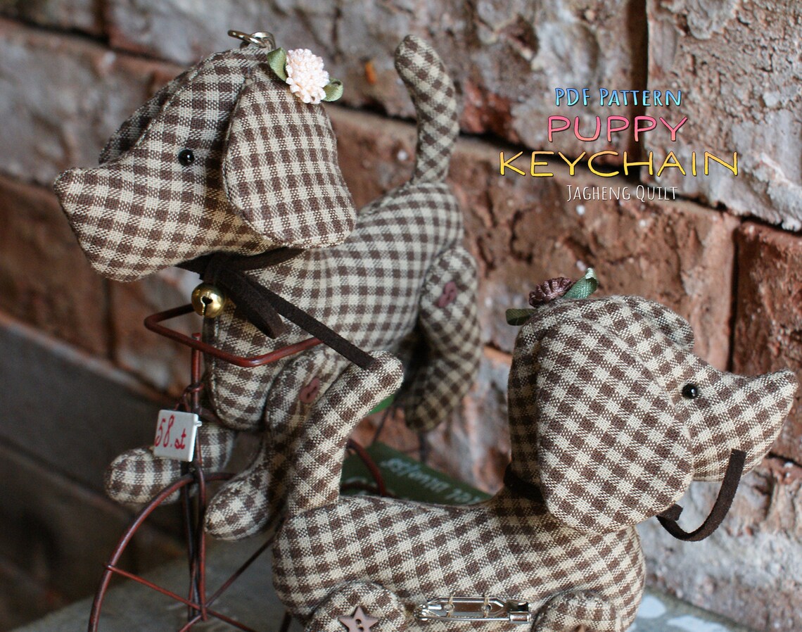 PDF Puppy Keychain Pattern & Tutorial video in Youtube - Etsy