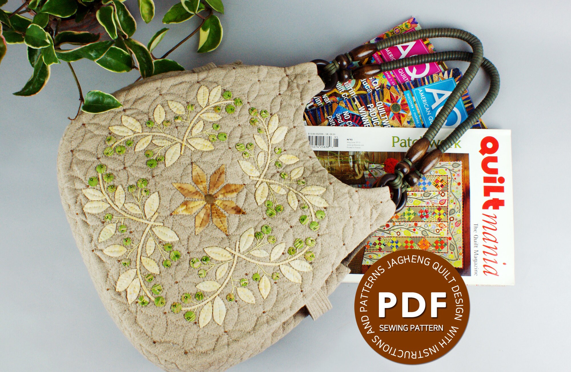 Applique Quilting Bag PDF Pattern & Tutorial - Etsy