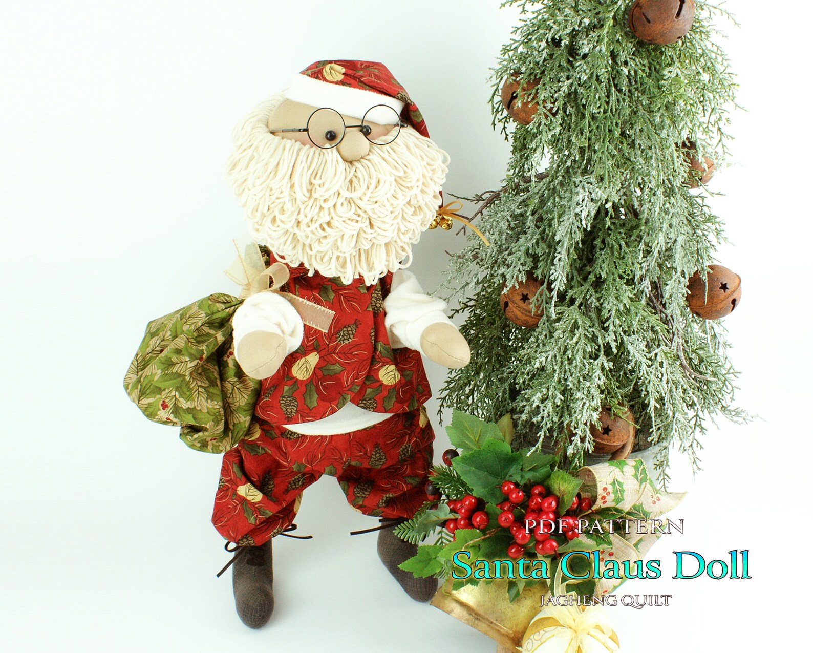 Santa Claus Doll : PDF Pattern & Color Photos,pdf Pattern WITHOUT ...