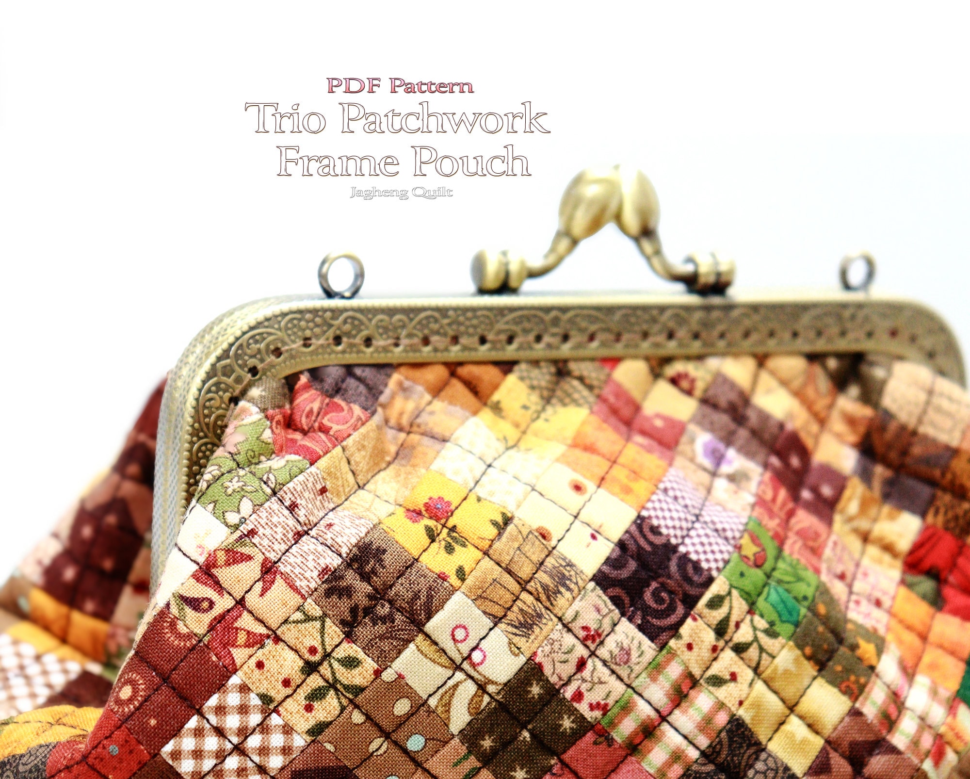 Trio Patchwork Frame Pouch: Three PDF Patterns (small, Medium and Large ...