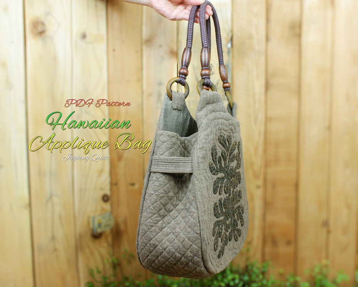 PDF Hawaiian Applique Bag Pattern & Tutorialvideo in Youtube - Etsy