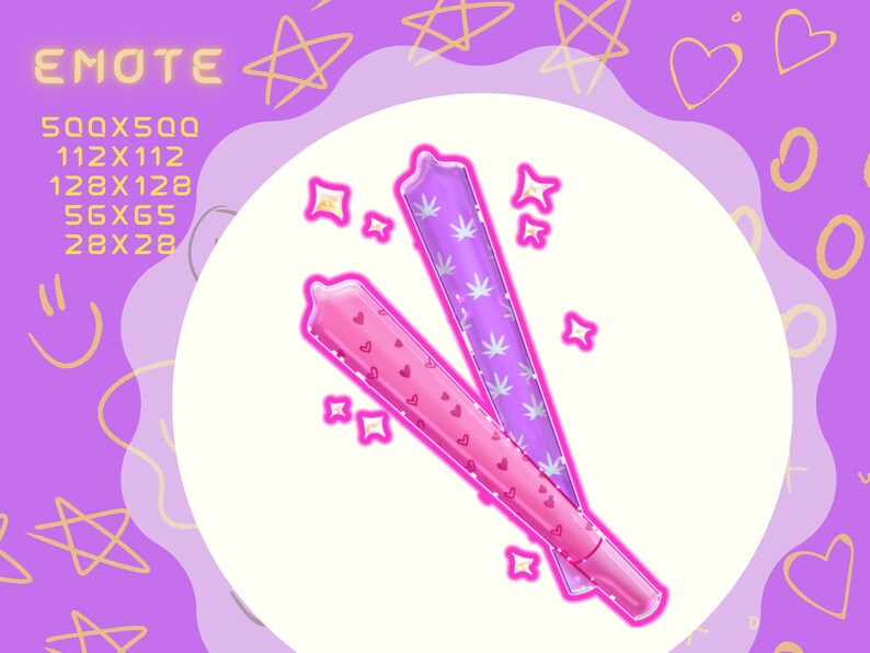 420 Pink Emote Twitch Emote Discord Emote Pink Emote Cute Emote Stoner ...