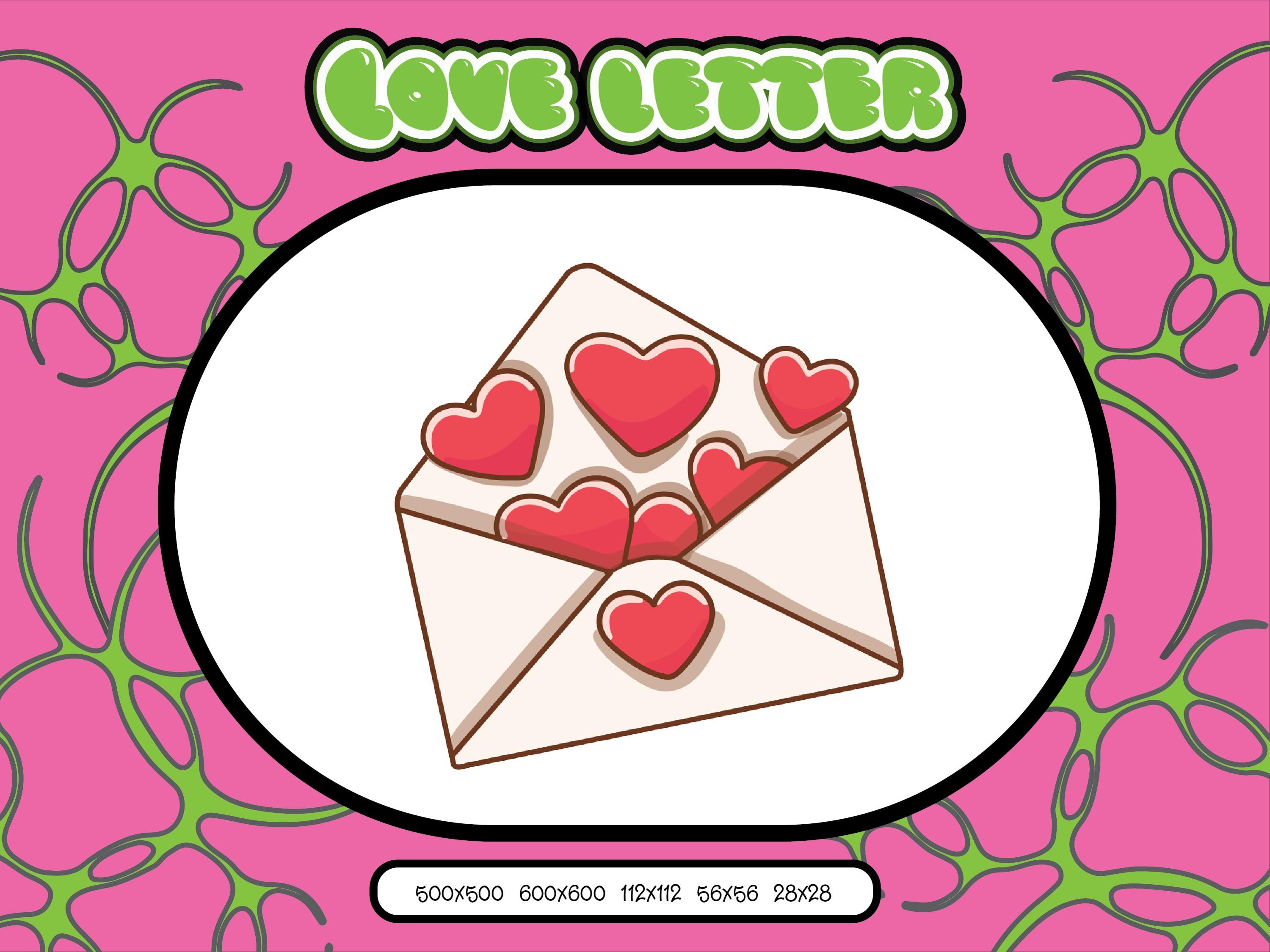 Love Letter Emote | Twitch Emote | Discord Emote | Valentine's Day ...
