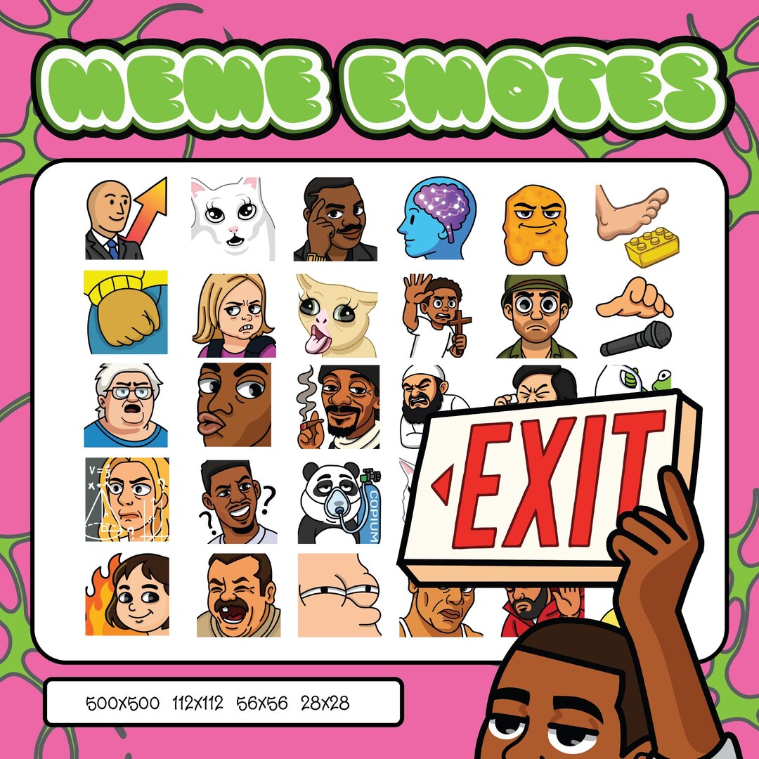 78 Meme Emote Pack | Twitch Meme Emotes | Discord Emote Pack | Funny ...