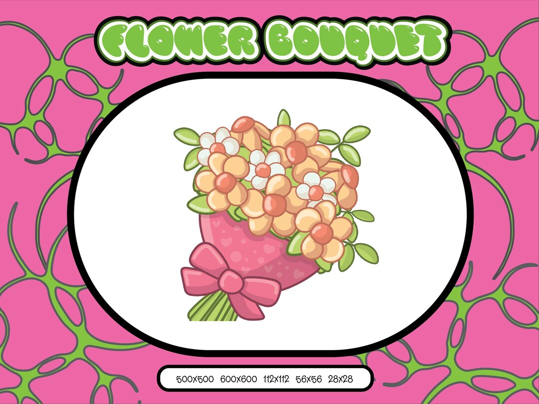 Flower Bouquet Emote | Twitch Emote | Discord Emote | Valentine's Day ...