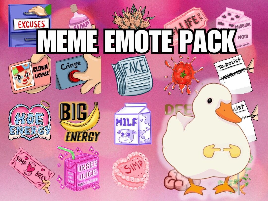 SUPER DEAL 60 Meme Emote Bundle Meme Emotes Cute Emotes Twitch Emotes ...